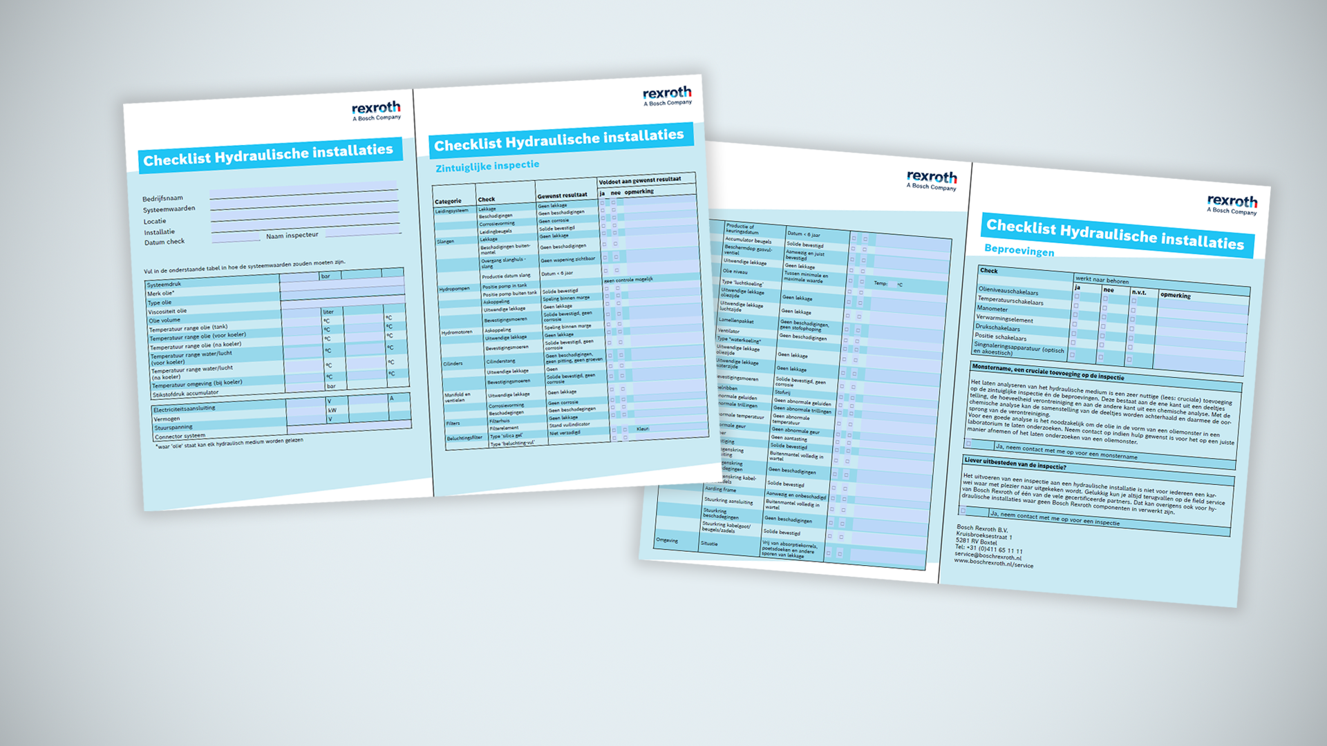 Inspectie hydraulische installatie | Bosch Rexroth Nederland