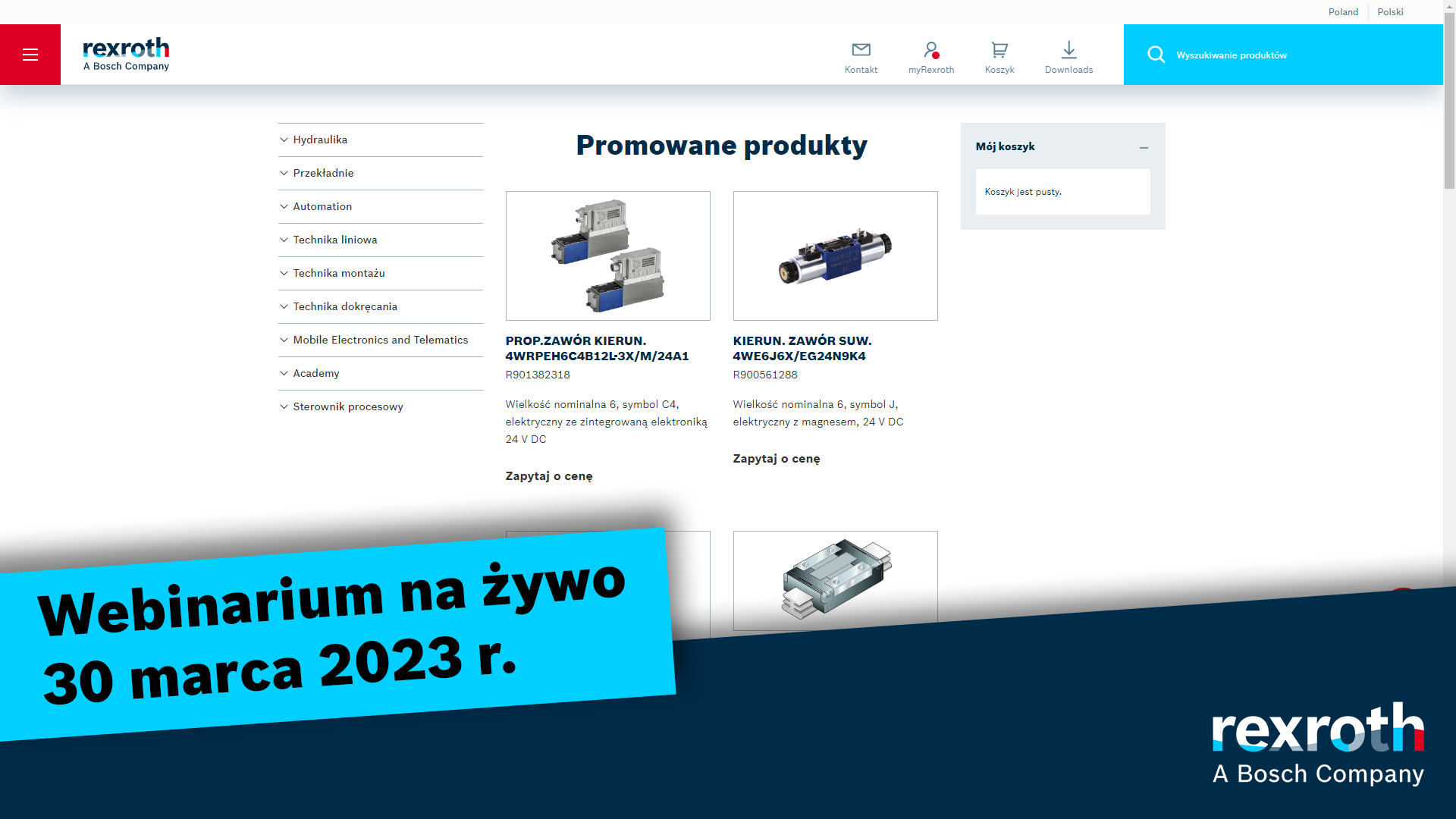 Aftermarket w maszynach samojezdnych; organizacja, aplikacje, produkty + Rexroth Store (e-shop ...