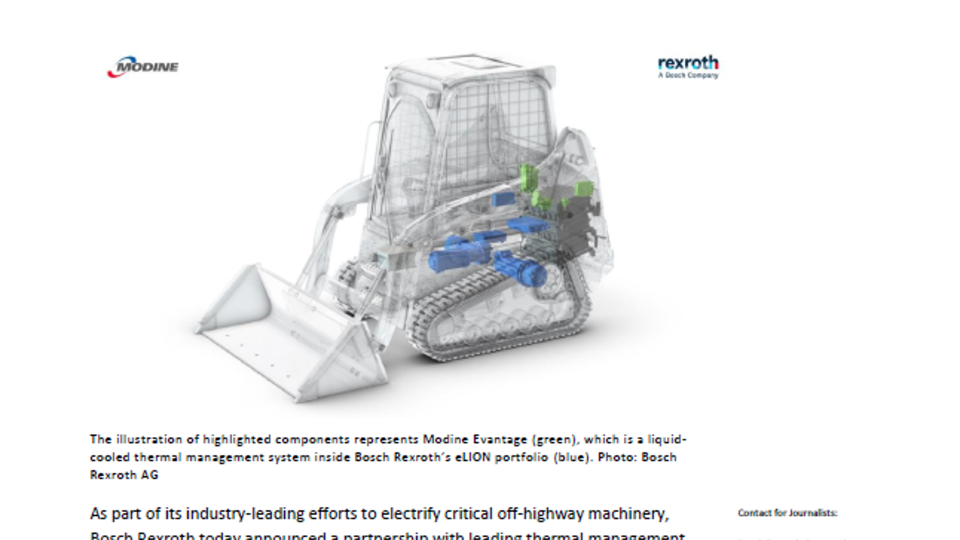 Bosch Rexroth USA | Bosch Rexroth and Modine Partner on Thermal ...