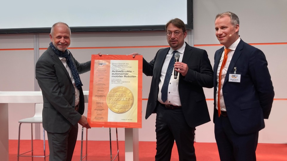 ActiveShuttle „Bestes Produkt“ auf der LogiMAT | Bosch Rexroth Deutschland