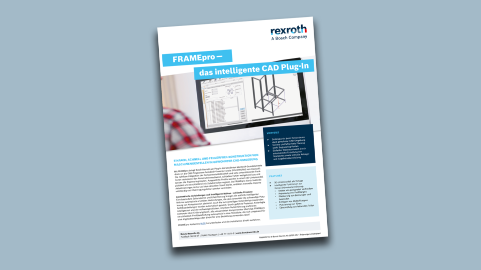 FRAMEpro CAD plug-in | Bosch Rexroth USA