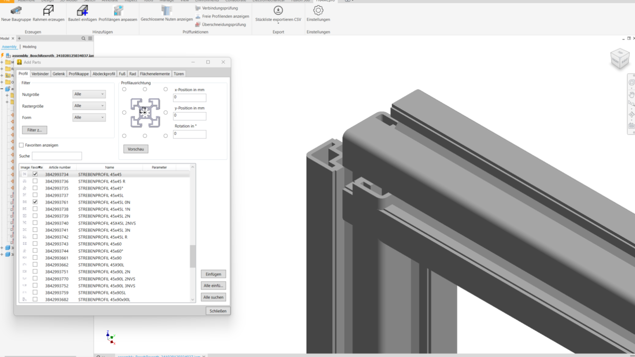 FRAMEpro CAD plug-in | Bosch Rexroth Austria